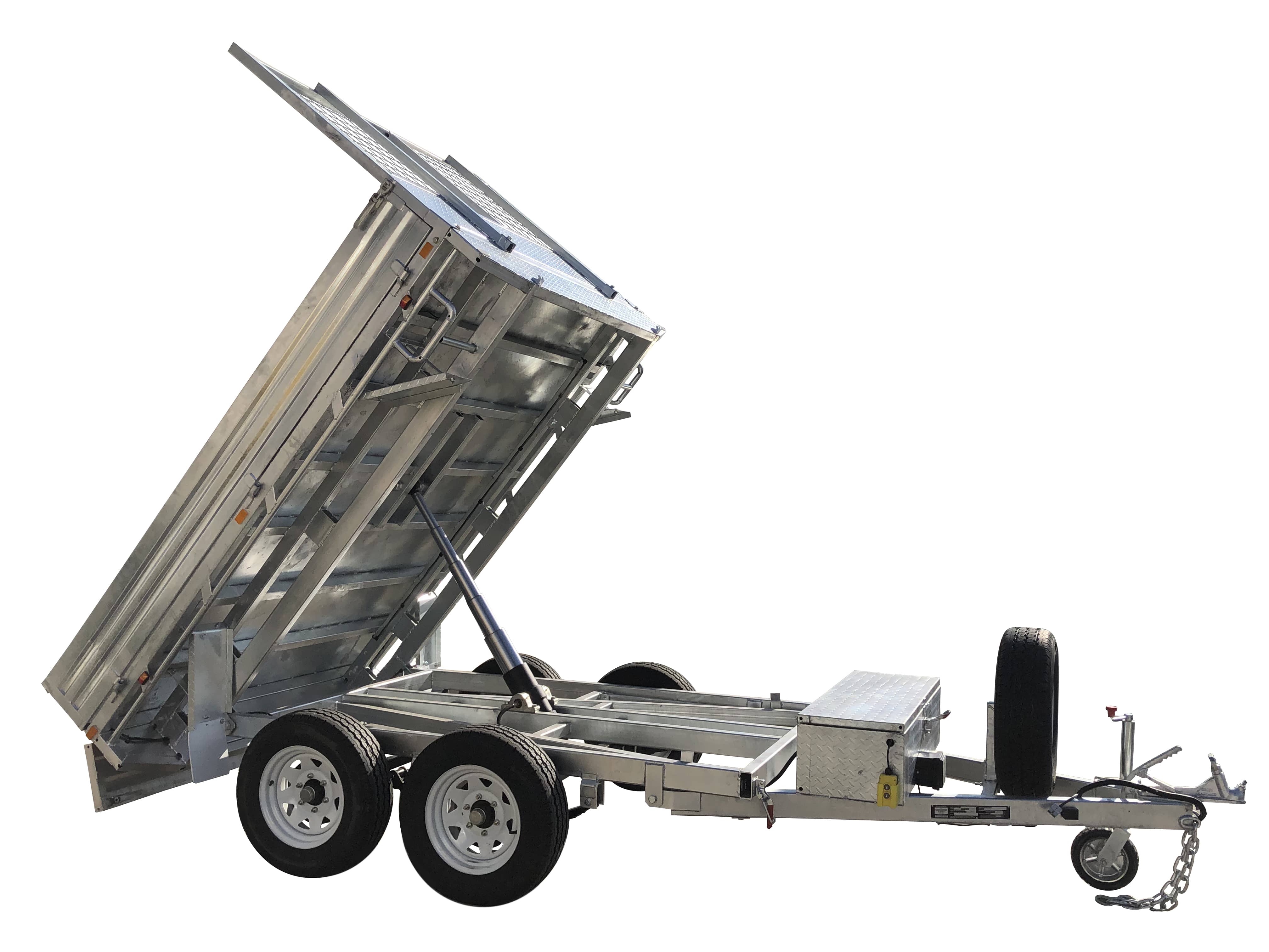 9x7 Flat Top Hydraulic Tipper - The Galvanised Trailer Company